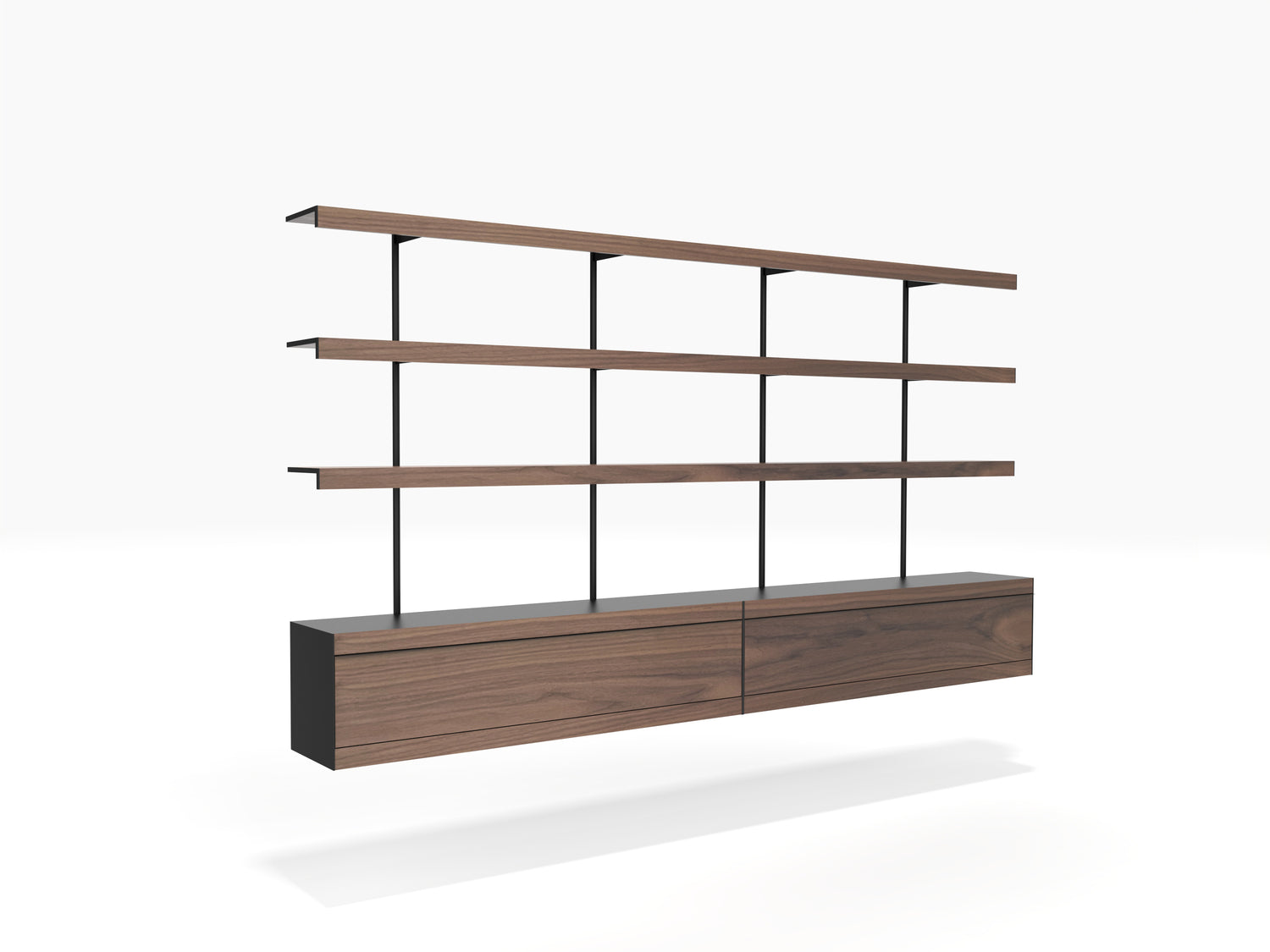 ON&ON Book Shelving with Wall Cabinets | Made to Measure